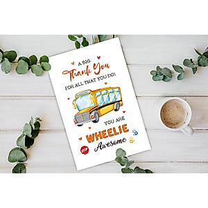 Heyshoo School Bus Driver Thank You Card, School Bus Driver Appreciate Gift, End of Year Gift for Bus Driver, Awesome Bus Driver Retirement Card