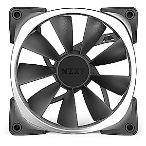 NZXT AER RGB 2-140 mm - HF-28140-B1 - Advanced Lighting Customizations - Winglet Tips - Fluid Dynamic Bearing - LED RGB PWM Fan for NZXT RGB - Single (Lighting Controller Required & NOT Included)
