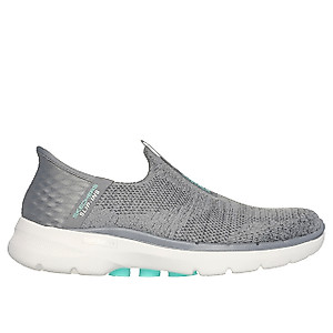 Skechers Women's Hands Free Slip-Ins Go Walk 6-Fabulous View Sneaker, Gray, 8.5