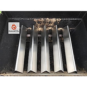 QuliMetal 7636 Stainless Steel Flavorizer Bars and 7639 Cooking Grates Grill Parts for Weber Spirit 300 Series Grills with Front Controls