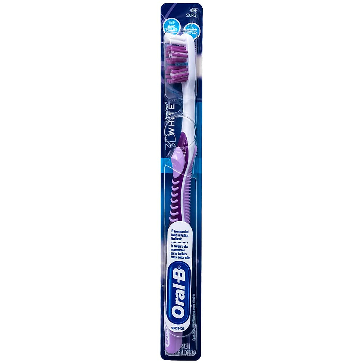 Oral-B 3D White Vivid Toothbrush, 35 Soft (Colors Vary) - Pack of 2