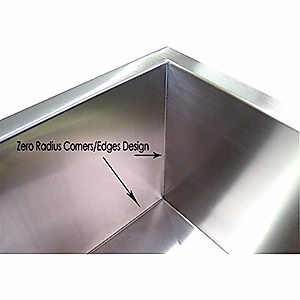 43 INCH (6040) Zero Radius Design 16 Gauge Topmount Drop In Over the Counter Large Double Bowl 5050 Stainless Steel Kitchen Sink Premium Package 43 INCH (6040) KKR-FT4321-6040