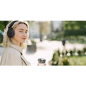 Wireless Headphones Over Ear for Active Noise Cancelling Headphones Bluetooth Headset with Microphone Dance Music DJ Headphones Designed for Game Calls and Music, Foldable to Save Space etc (Black)