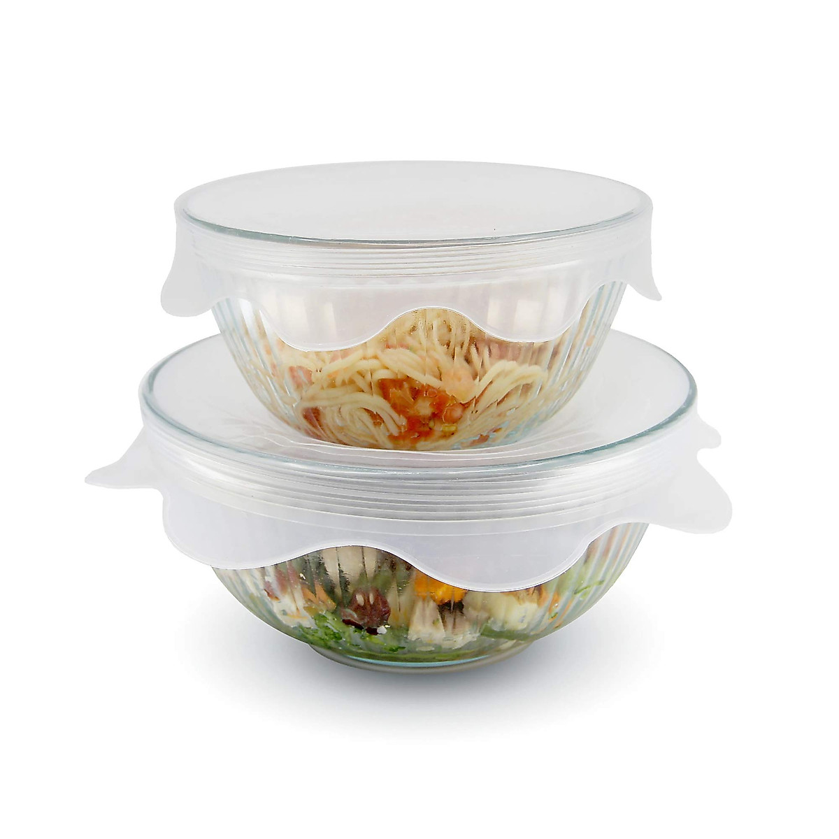 Reusable Vented Microwave Food Covers and Storage Wraps. BPA Free Cling Films Seal Around Ceramic and Plastic Dishes for Mess Free Heating and Reheating. 1 Way Vent Releases Steam, Keeps Food Fresh