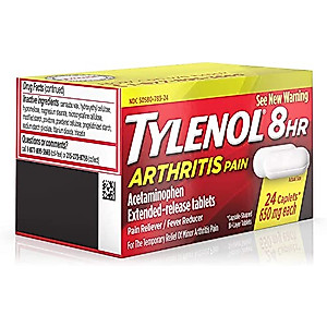 TYLENOL Arthritis Pain Caplets Push & Turn Cap 24 ea ( Pack of 3)
