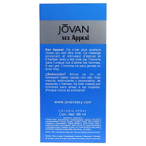 Jovan Sex Appeal for Men Cologne Spray, 3 Fl Oz