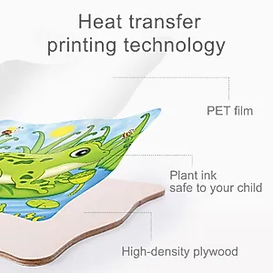 Wooden Puzzles for Kids Age 4-8, 5 Layers Life Cycle of a Frog Montessori Jigsaw Puzzle for Kids, Children Preschool Learning Educational Puzzles Toys for Boys and Girls