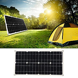 Solar Panel Flexible Monocrystalline Solar Panel Kit, 25w Dual 5V Car Battery Charger Controller Solar Panel Charging Device for Power Stations Outdoor Camping