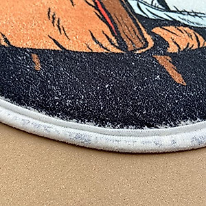 Fun Cartoon Leisurely Astronaut Graphic Print Bathroom Rug Super Absorbent Microfiber Carpet Creative Art Plush Rugs Non-Slip Rubber Mat