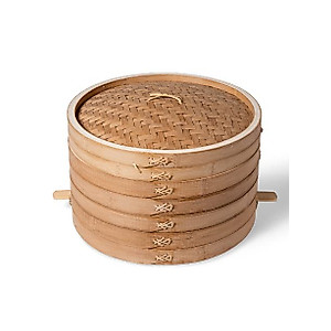 Bamboo Harvest Storage Basket, Stackable with Lid