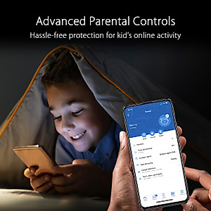 ASUS ZenWiFi AX6600 Tri-Band Mesh WiFi 6 System (XT8 2PK) - Whole Home Coverage up to 5500 sq.ft & 6+ rooms, AiMesh, Included Lifetime Internet Security, Easy Setup, 3 SSID, Parental Control, Black