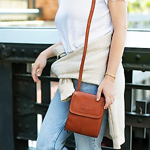 American Leather Co. - Kansas Crossbody Handbag - Gorgeous Design and Superbly Fashionable - Brandy Smooth