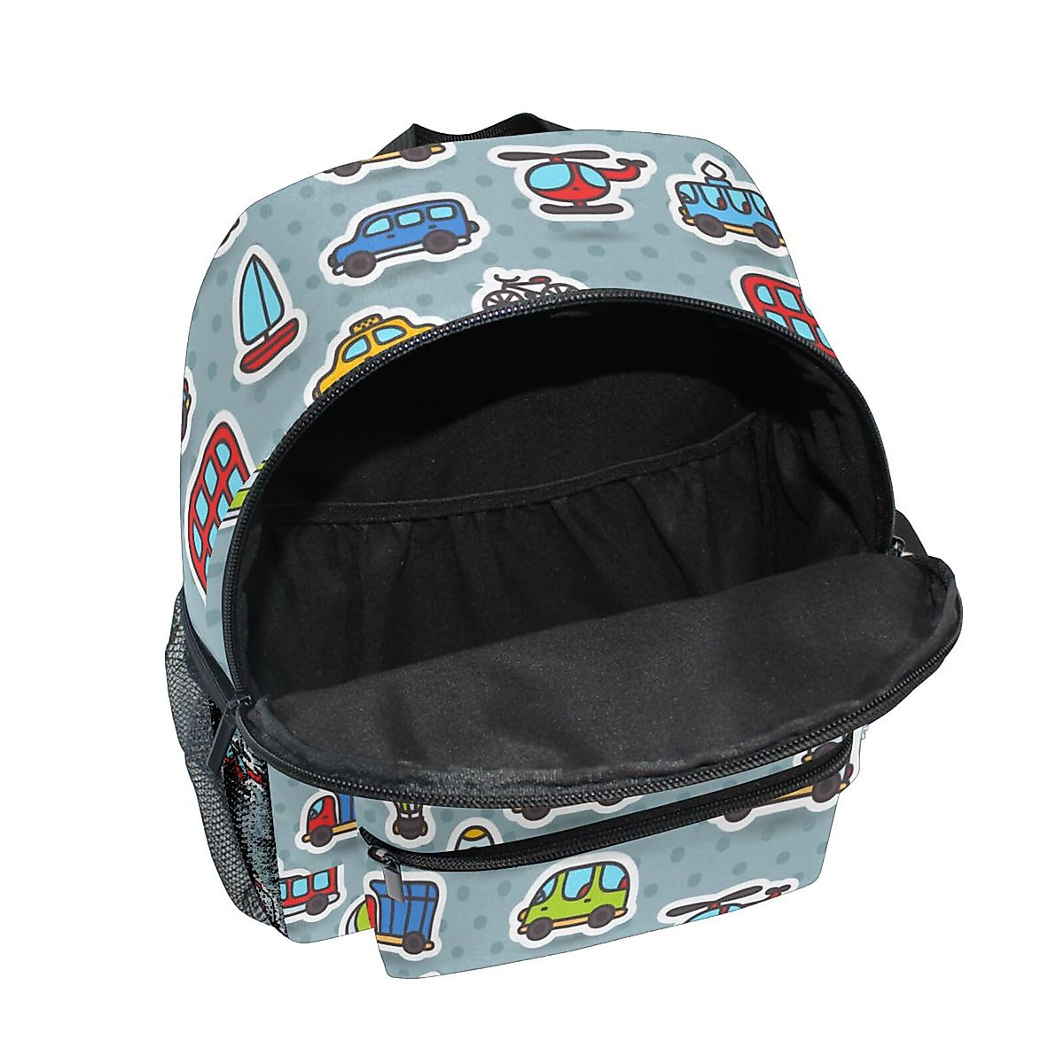 OREZI Cute Cartoon Cars Transport Pattern Toddler Backpack for Boys Girls,Kid's Backpack Schoolbags for Kindergarten Preschool Toddler Travel Bag Snack Bag With Chest Clip