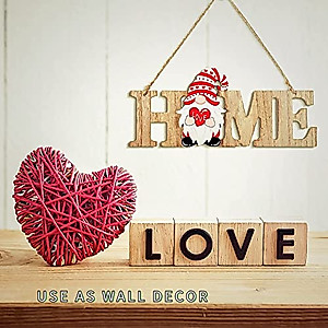 LittleFox 3D Gnome Interchangeable Seasonal Welcome Sign (Upgrade Designed) DIY with 8pcs Detachable Magnet Holiday Icons, Great for Rustic Farmhouse Decor or Housewarming Gift.