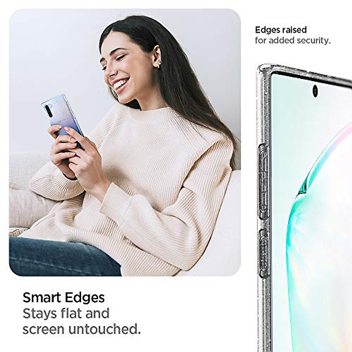 Spigen Liquid Crystal Glitter Designed for Samsung Galaxy Note 10 Case (2019) - Crystal Quartz