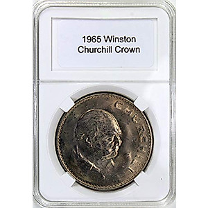 1965 UK Block Of 4 Churchill 5¢ Postage Stamps & Elizabeth II Winston Churchill Commemorative Crown About Uncirculated