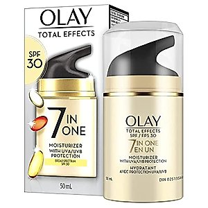 Facial Moisturizing Lotion SPF 30 by Olay Total Effects for Dry Skin, 7 Benefits including Minimize Pores, Anti-Aging, 1.7 oz