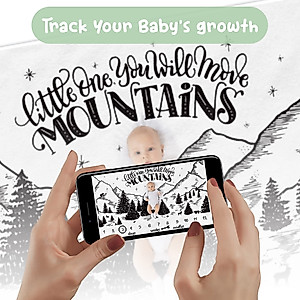 Paishanas Baby Milestone Blanket for Boy Girl Super Soft Premium Fleece Months Blankets Baby Shower Gender Neutral Gifts Photography Backdrop 60" x 40" Woodland Animals Baby Monthly Milestone Blanket