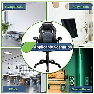 FONTOI Gaming Ergonomic Home Office Desk Swivel Computer Chair, Black