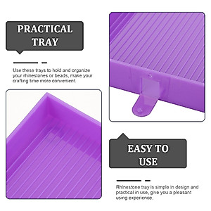 SHINEOFI 1 Set Diamond Drawing Tray Bead Holder Tray Jewelry Funnel Mix Picture Dot Beads Rhinestone Bead Container Crafts Rhinestone Tray Organizer Plastic Diamond Sorting Tray