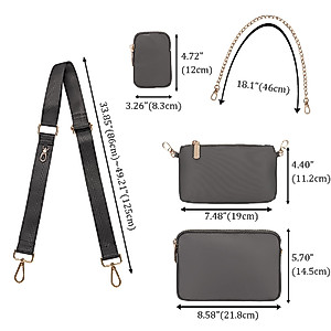 Uromee Corssbody Bags for Women Nylon Fashion Shoulder Purse Fanny Pack Travel Hiking Detachable Pouch Adjustable Strap