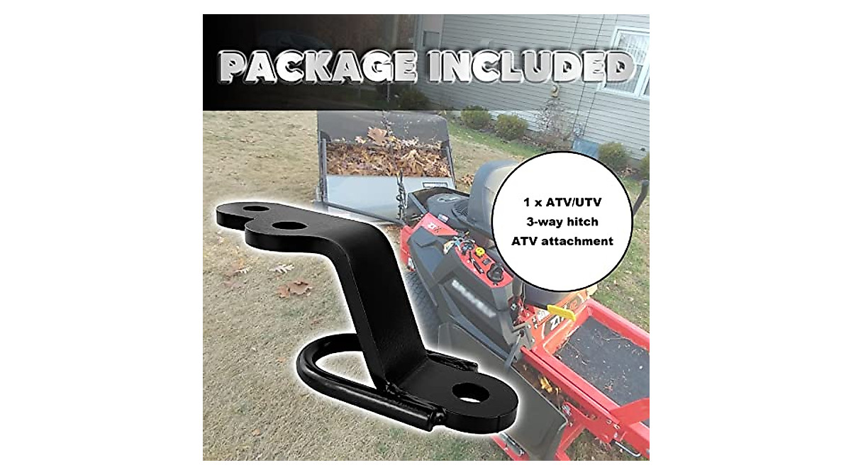 VONLX Three-Way Hitch for ATV/UTV Trailers | Heavy-Duty Steel