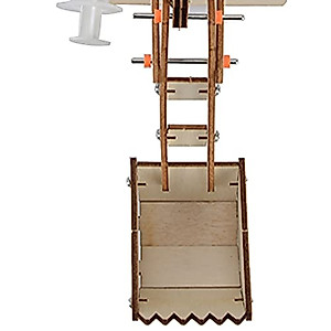 Wooden Building Kits DIY Hydraulic Excavator Model STEM Toys Children Educational Science Experiment Toy Set