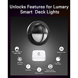 Lumary Hub Bridge L-GW0A1 - Work Zigbee Smart Recessed Lighting, Unlock Full Suite of Features Smart UFO LED High Bay Lights, Deck Lights, Work with Alexa, Google Assistant and Siri