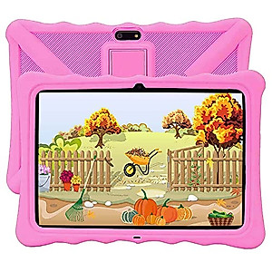 Veidoo Kids Tablet, 10.1 inch Android 10 Tablet Pc with WiFi 2GB RAM 32GB ROM Toddlers Tablet, Google Play Parental Control APP Children's Tablet for Kids(Pink)