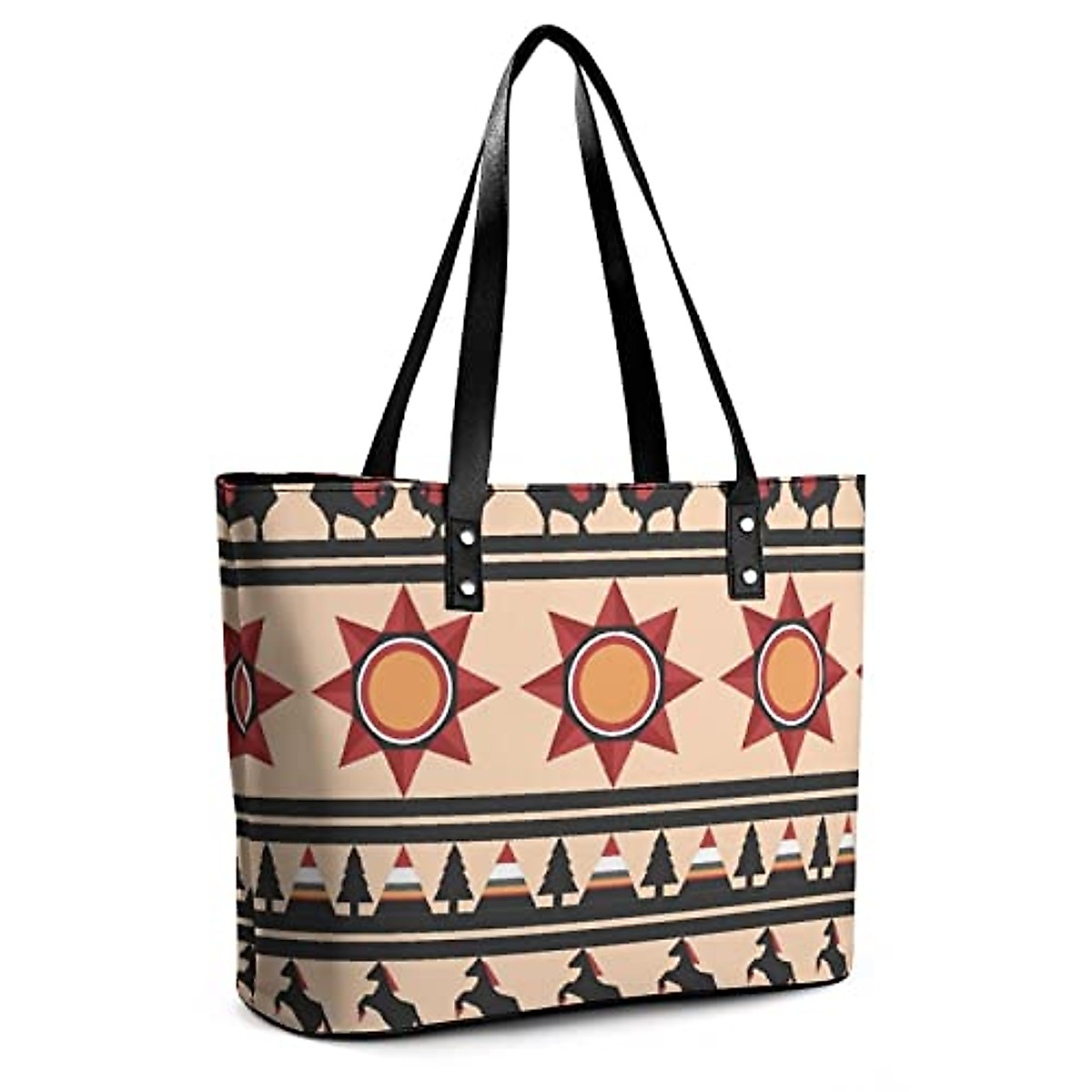 Womens Handbag Animal Horses Leather Tote Bag Top Handle Satchel Bags For Lady