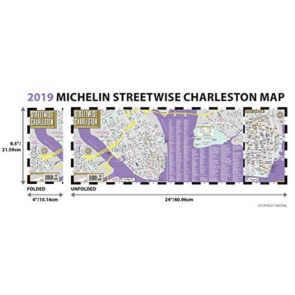 Streetwise Charleston Map - Laminated City Center Street Map of Charleston, South Carolina (Michelin Streetwise Maps)