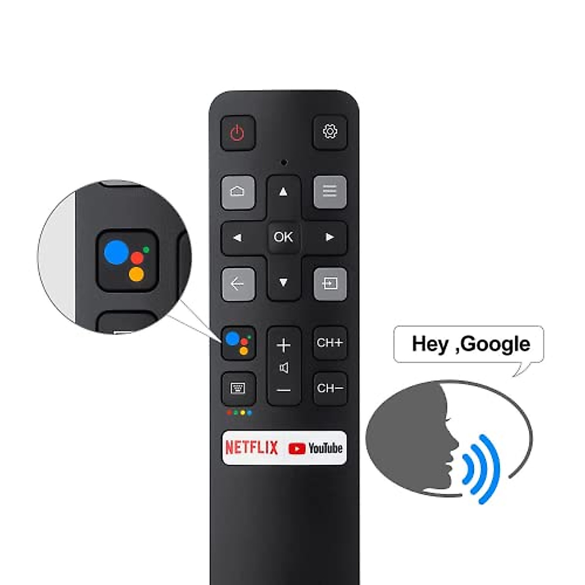 BESIA New Remote RC802V FNR1 fit for TCL TV 40S334 50S434 55S434 75S434 40S330 70S430 32S334 55S435 50S435 43S43432S6500A 65P8S 65P8 55P8S 49S6800FS 49S6800 32S6500S 32S6800S 32S6510S 32A325 32A323