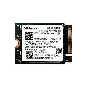 SKHynix BC511 512GB NVMe PCIe M.2 30mm Solid State Drive - HFM512GDGTNI | HFM512GDGTNI-82A0A - OEM Packaging