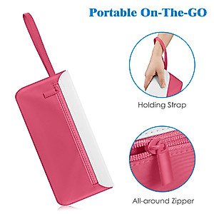 Fintie Carrying Case for Nintendo Switch Lite 2019 - Portable Travel Bag Protective Sleeve Pouch w/Side Pocket, Game Card Slots, Holding Strap for Nintendo Switch Lite and Accessories, Living Coral