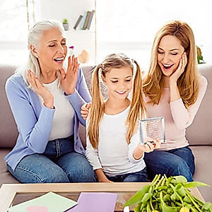 Bonus Mom Gifts Mom Son Stepdaughter Stepmom Stepson Gifts Crystal Glass Mom in Law Gift for Women Funny Clear Paperweights Keepsake for Mother's Day Birthday Wedding (Simple Style)