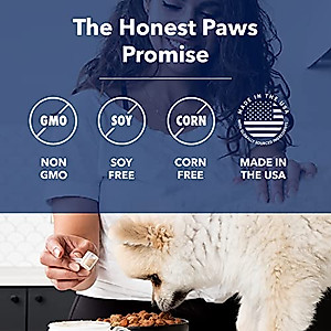 Honest Paws Dog Digestive and Immunity Booster – Turkey Tail Mushroom Blend - Shiitake, Reishi, Maitake Mushroom Extract Formula - No Filler, No Additives - (1.05 oz)