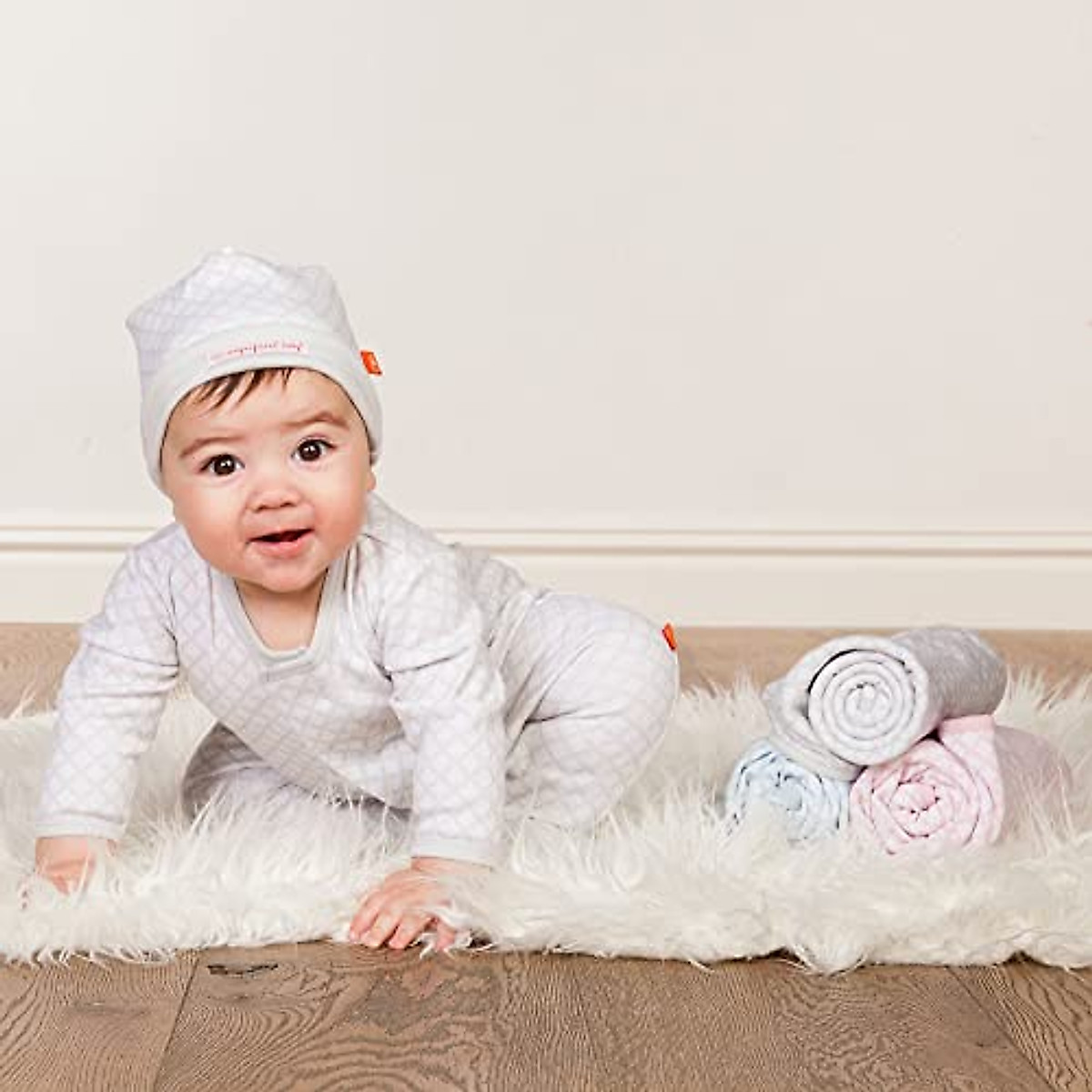 Magnificent Baby Baby Boys' Footies, Gray Diamond, 0-3M (8-12 lb)