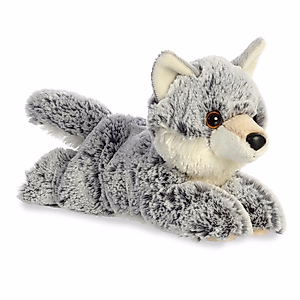Aurora® Adorable Mini Flopsie™ Winter Wolf™ Stuffed Animal - Playful Ease - Timeless Companions - Gray 8 Inches