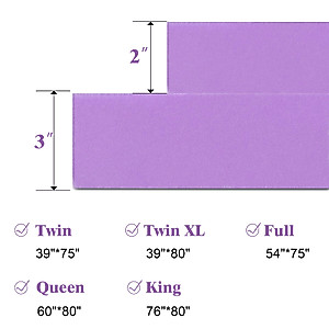 Airensky 3 Inch Twin(39"x75") Gel Memory Foam Mattress Topper,Cooling Gel Infused Mattress Pad Mattress Topper for Pressure Relief Back Pain,CertiPUR-US Certified