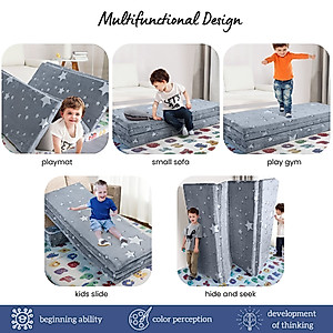 MeMoreCool Kids Floor Futon Mattress Large 6x4 FT, Thicken Foam Tatami Sleeping Pad for Playroom, Foldable Crawling Mat for Children’s Play Area