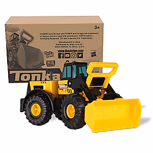 Tonka Steel Classics, Classic Front Loader– Made with Steel & Sturdy Plastic, Yellow Friction Powered, Big Construction Truck, Boys and Girls, Toddlers Ages 3+, Birthday Gift, Holiday
