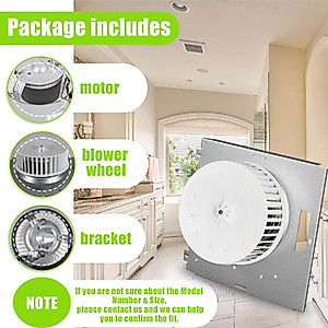 New Upgrade S97017706, 8814R, 8664RP, B Unit Ventilation Fan Motor Assembly, Compatible with Broan NuTone Bathroom Exhaust Fan, Fit for 8673, 671RB,671,672,371,763RL B,769RL B, 100CFM, 3.5 Sones