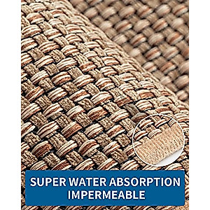 Kitchen Rugs and Mats Non Skid Washable, Absorbent Runner Rugs for Kitchen, Front of Sink, Kitchen Mats for Floor (Beige, 20"x47")