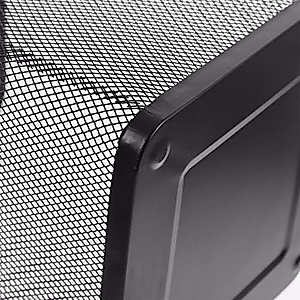 GANAZONO Small Plastic Wastebasket Square Waste Paper Basket Mesh Paper Trash Bin Metal Garbage Can Iron Trash Bin Garbage Container for Kitchen Home Office (Black S) Waste Paper Basket