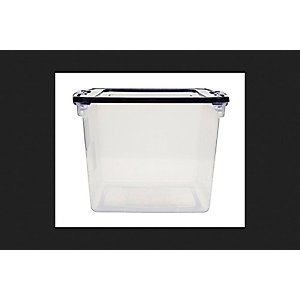 Homz Storage Tote 16-1/4" L X 13" W X 12-1/8" H, 31 Qt. Titanium Black