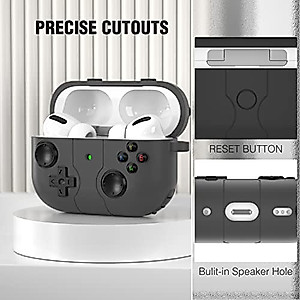 Valkit Compatible with Airpods Pro 2nd/1st Generation Case, Game Player Design Airpods Pro 2 Case 2022/2023 with Keychain for Men Women Soft Silicone Protective Cover Skin for Airpods Pro 2nd/1st Gen