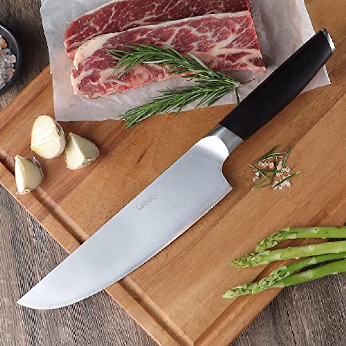 Lebabo 8 Inch Chef Knife Professional 9Cr18MoV 5 Knives, 8" Slicing Knives Chopping Knifes for Home and Kitchen