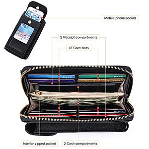 FALAN MULE Small Cell Phone Crossbody Bag Purse for Women, PU Leather Wallet Purse