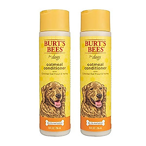 Burt's Bees for Pets Naturally Derived Oatmeal Conditioner with Colloidal Oat Flour & Honey - Dog Oatmeal Shampoo - Cruelty Free, Made in the USA - 10 Oz - 2 Pack