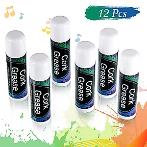 12 Pieces Cork Grease for Saxophone Clarinet Cork Grease Flute Grease Lubricant Tube Cleaning and Care Product for Saxophone Clarinet Flute Supplies